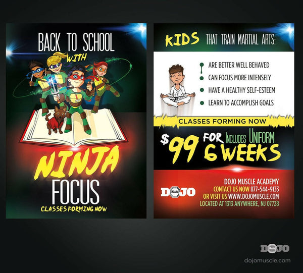 Ninja Focus Postcards | Dojo Muscle