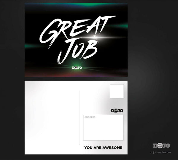 Edgy 'Great Job' Cards | Pink & Green | Dojo Muscle
